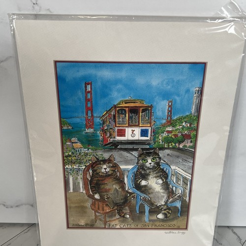 William Gregg Grasso Gatti Di San Francisco Firmato Stampa 19.1x25.4cm ...
