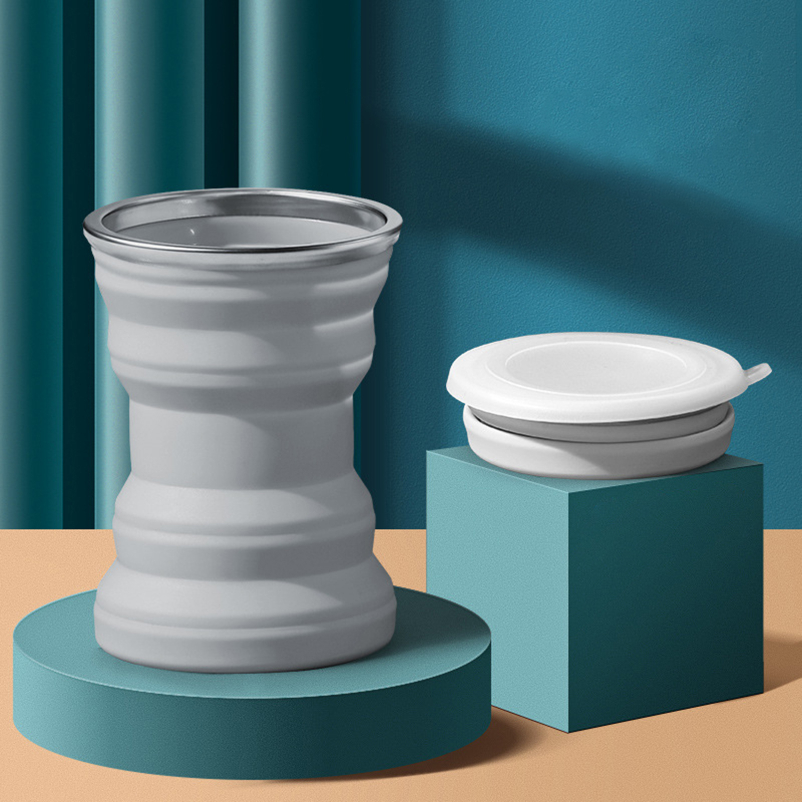 320ml Folding Cup Foldable Large Capacity Compact Retractable Folding ...