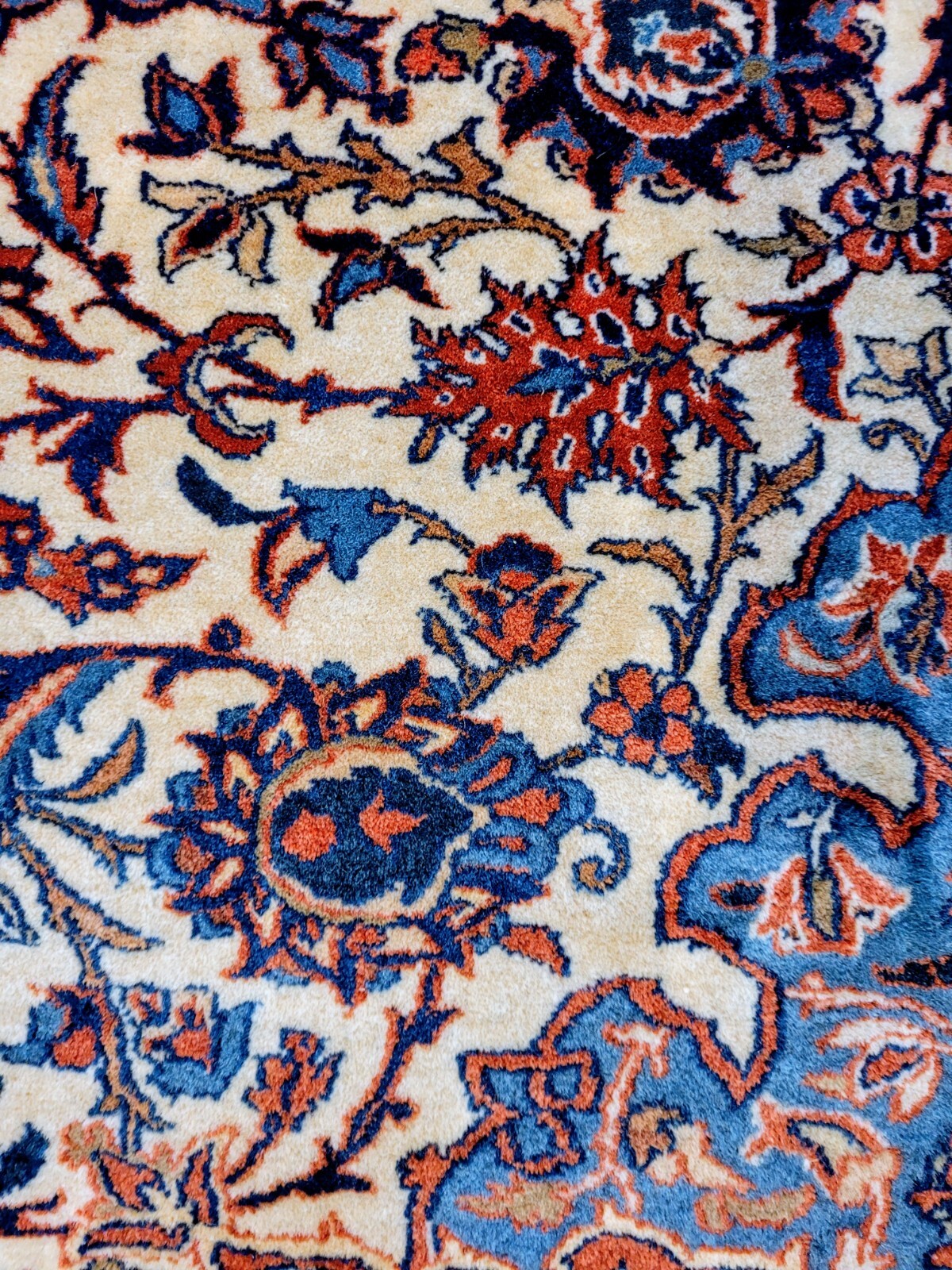 Fine Isfahaan Emami area Antique Rug Antique 7x5' Carpet Oriental ...