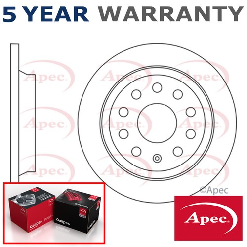 Apec Rear 1x Brake Disc Fits Golf Passat Tiguan Allspace Q3 Alhambra ...