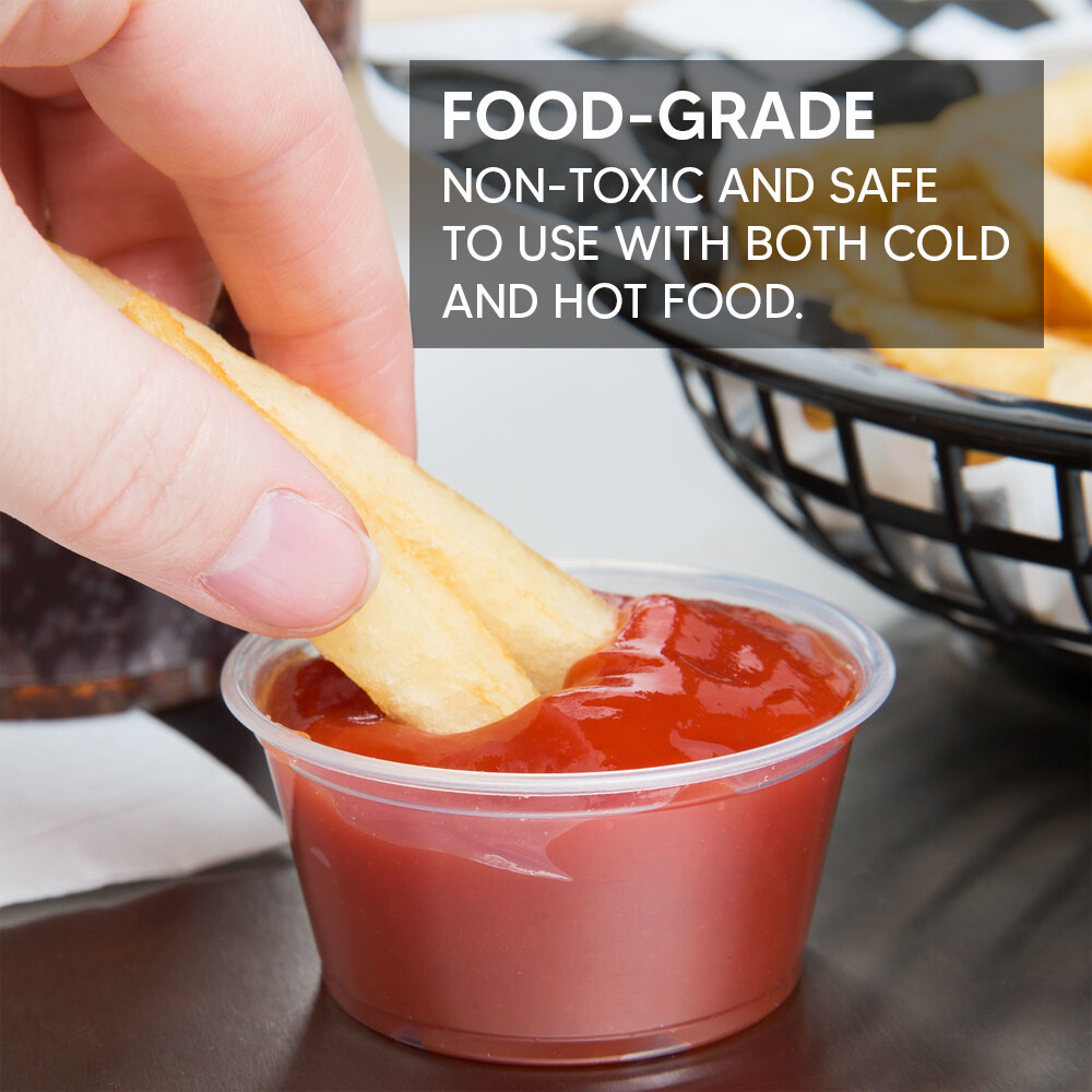 Round Food Containers Plastic Clear Storage Tubs with Lids Deli Pots ...