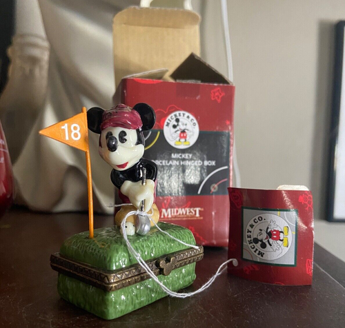 Disney Mickey Hinged PHB - Trinket Box Golfer Midwest Cannon Falls ...