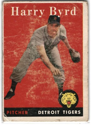 1958 Topps Baseball Harry Byrd Detroit Tigers #154 | eBay