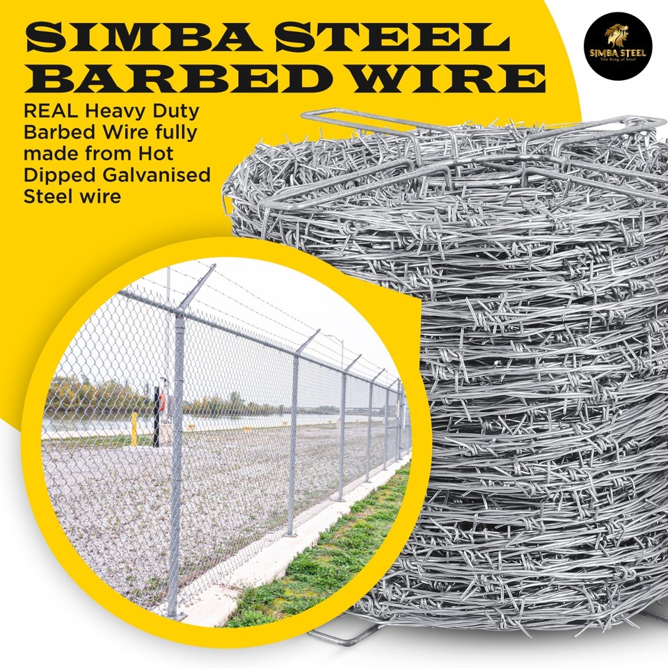4-Point Barbed Wire Roll | 5" Spacing, 12.5 Ga | 1320 FT | Heavy Duty ...