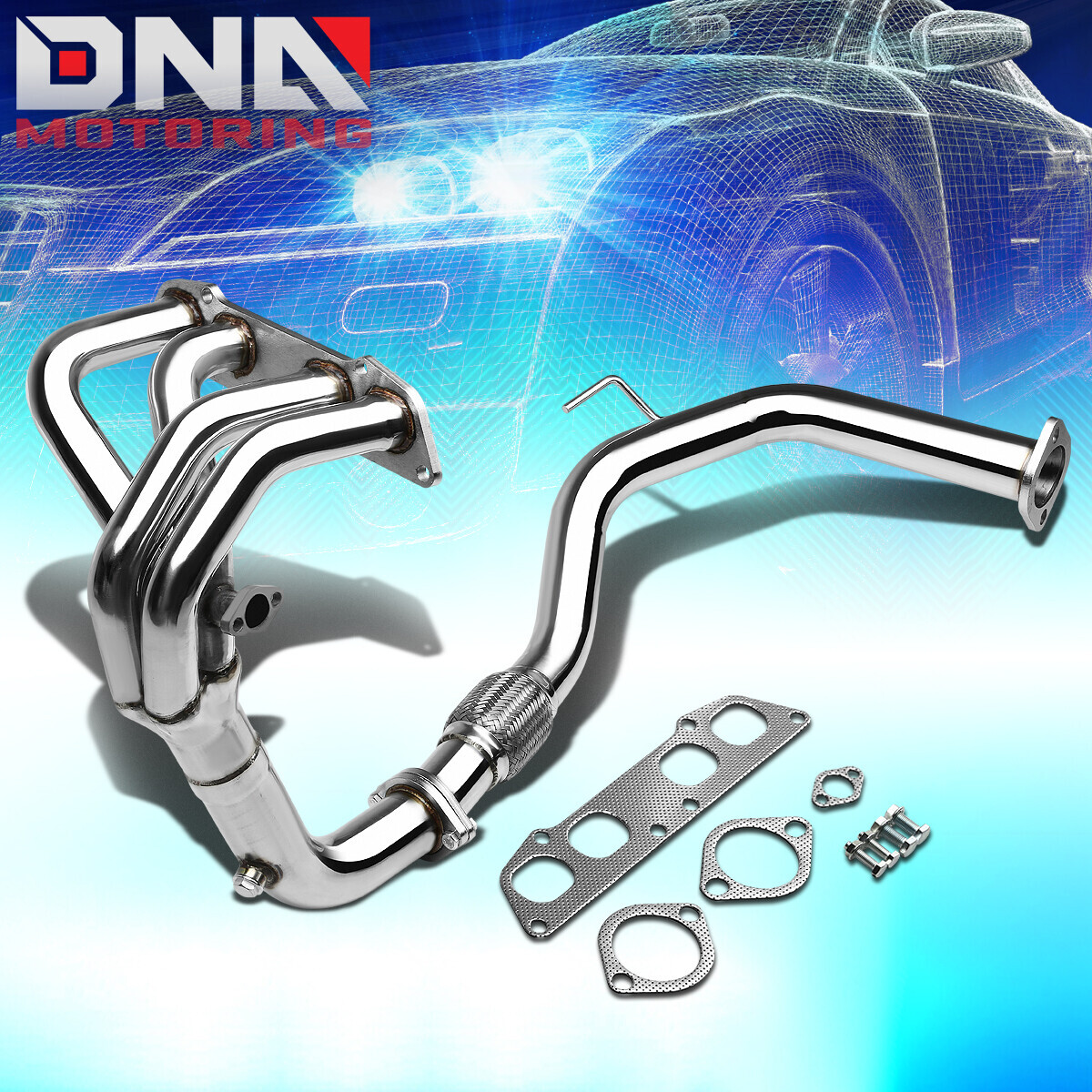 FOR 1990-1995 MR2 2.2L NA L4 STAINLESS STEEL FLEX 4-1 MANIFOLD EXHAUST ...