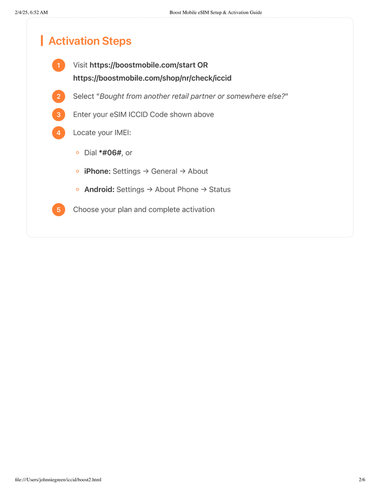 Boost Mobile eSIM Kit (3GB) Data 3-Month | eBay