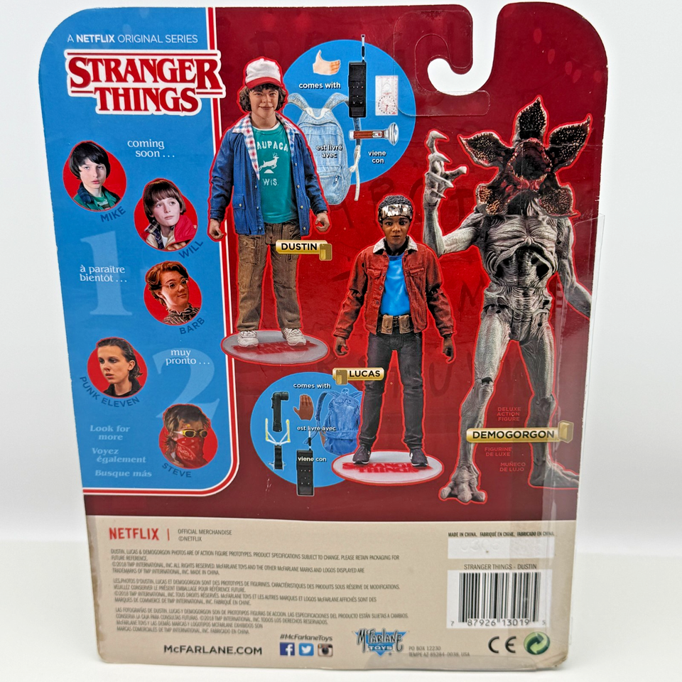 STRANGER THINGS McFarlane Toys DUSTIN with accessories Figure Sealed ...