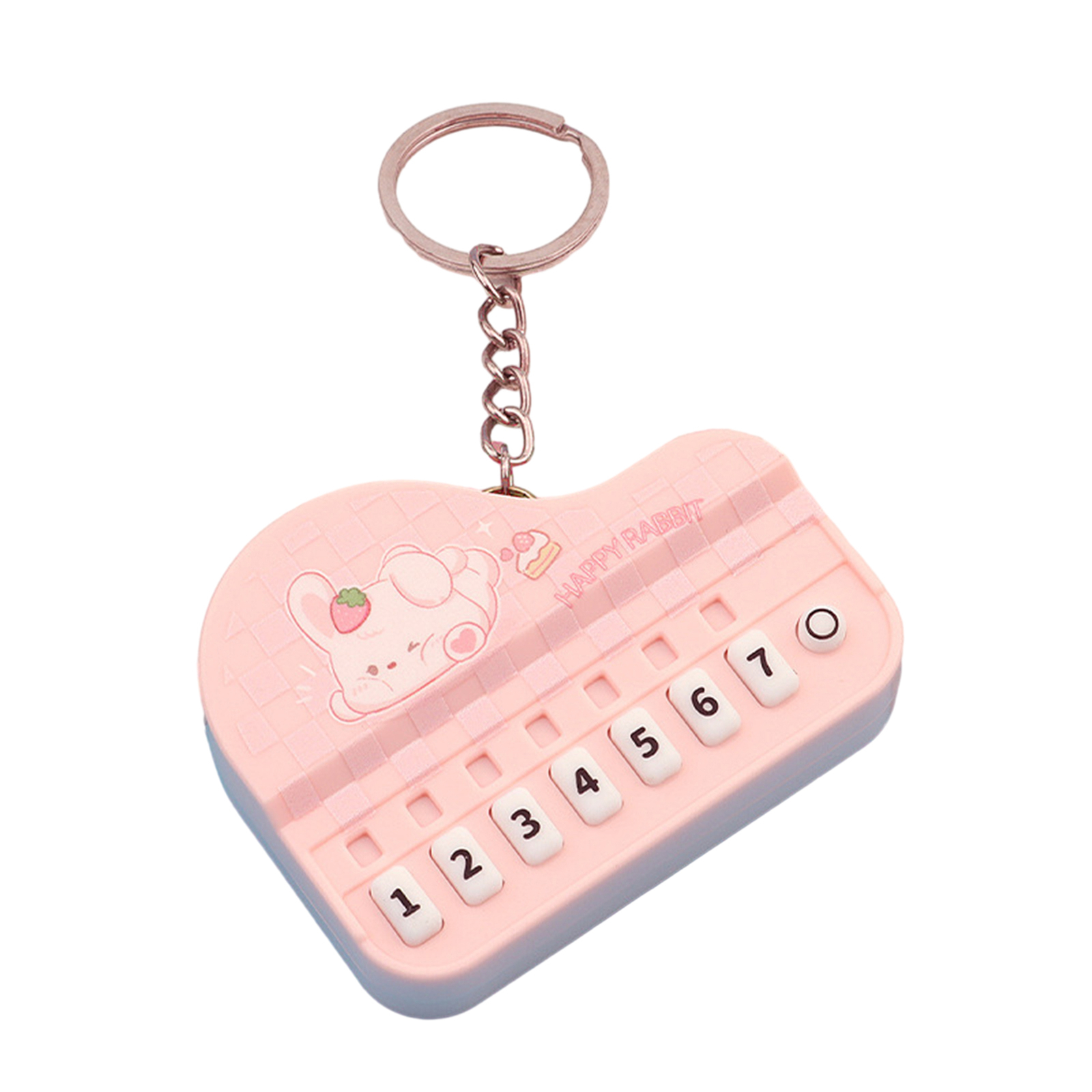 Pocket-sized Electronic Piano Pad Mini Rock Roll Mat Toy Keychain with ...