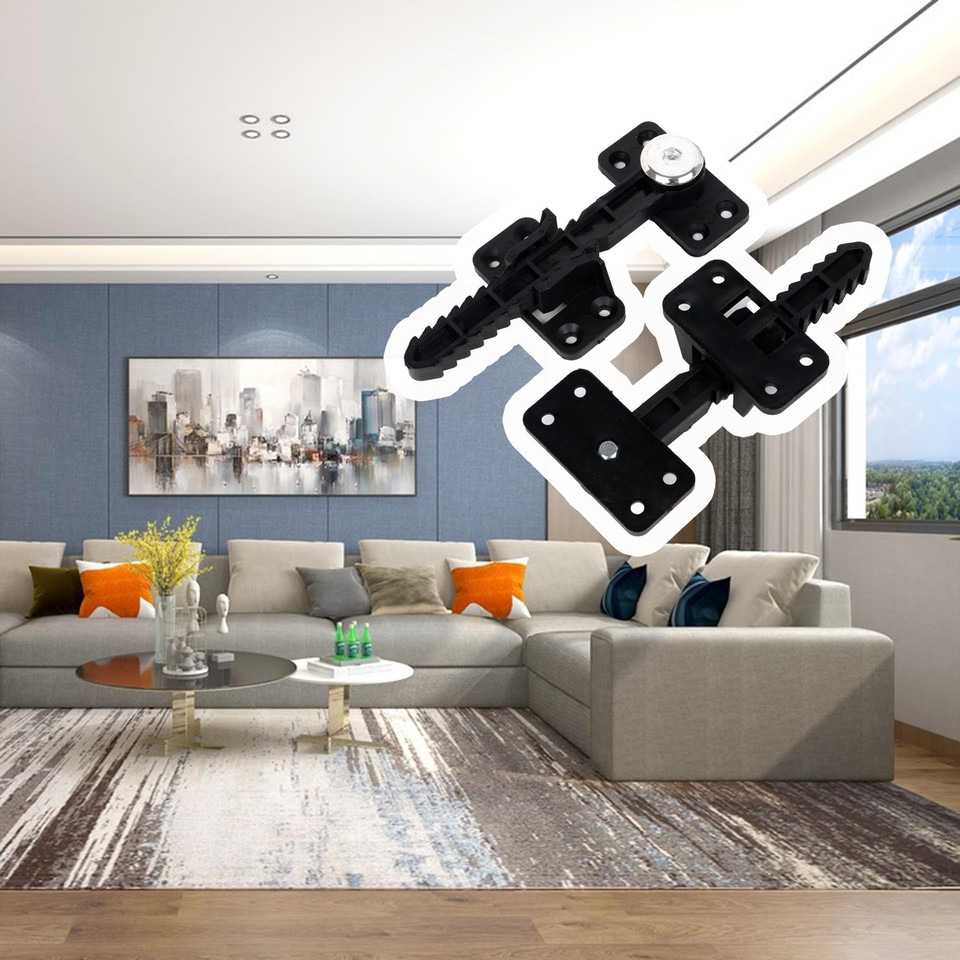 6Set Furniture Couch Sofa Coated Plastic Invisible Connector Brackets ...