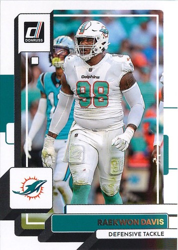 Raekwon Davis 2022 Panini Donruss Football NFL Base Card #127 Miami ...