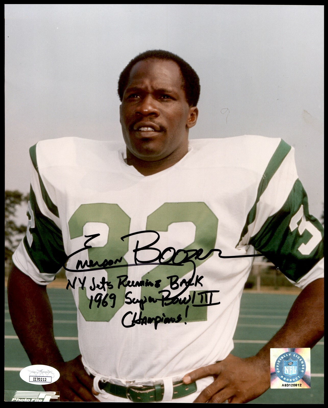 Emerson Boozer Signed Photo Football 8x10 Auto Autograph JSA | eBay