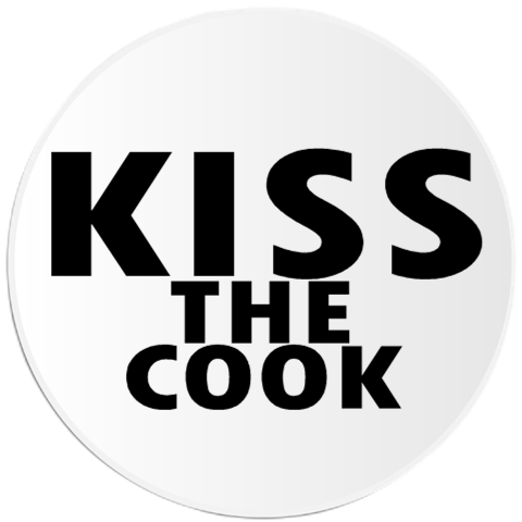 Kiss The Cook - 3 Pack Circle Stickers 3 Inch - Chef Food Kitchen | eBay