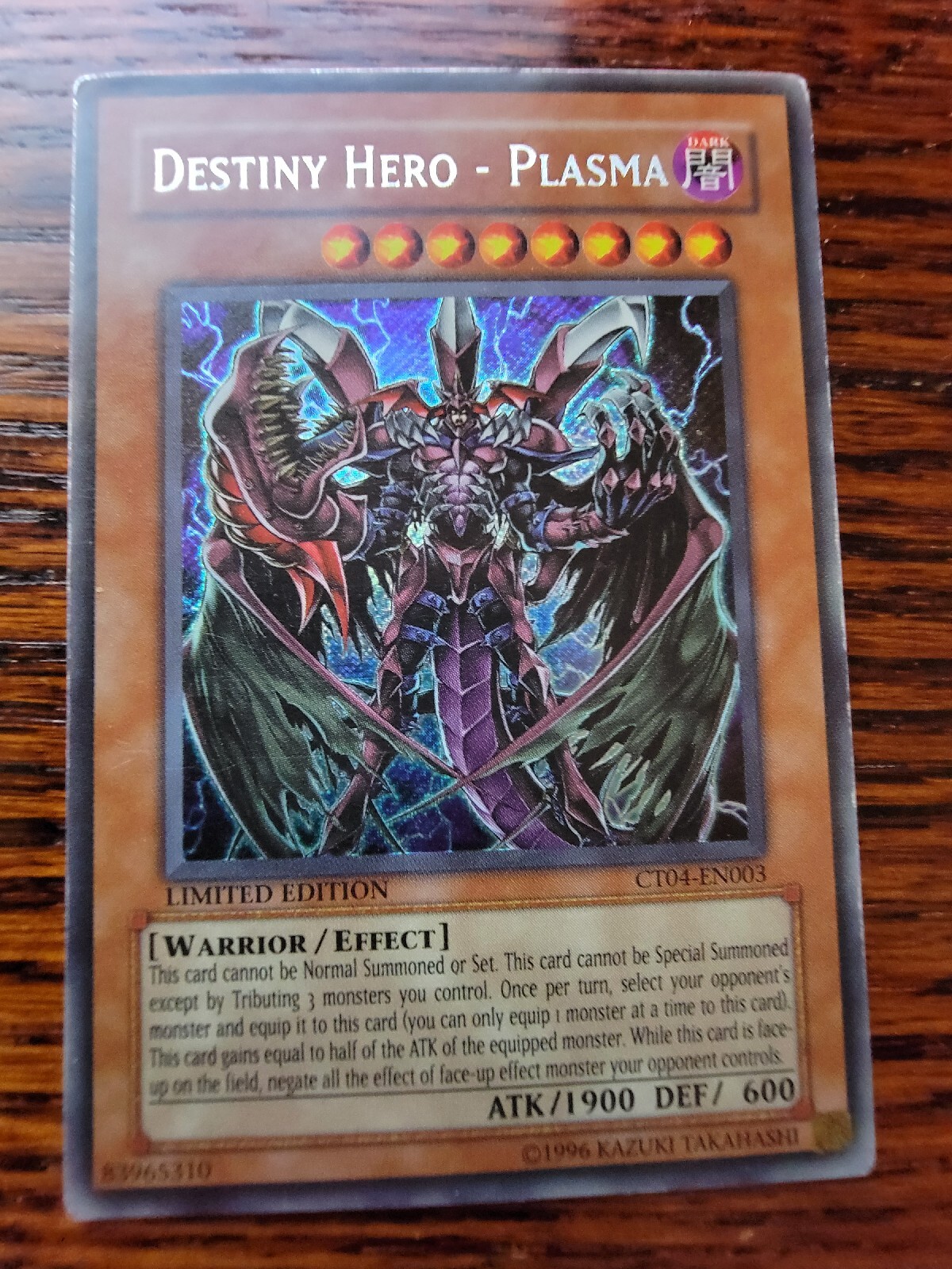 PL - Destiny Hero - Plasma - CT04-EN003 - Secret Rare - Limited Edition ...