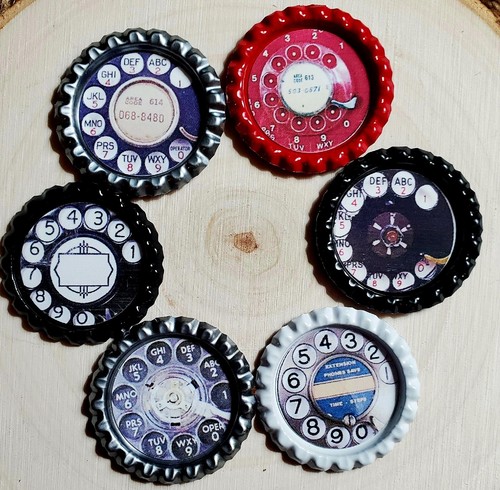 Unique Phone Dial Telephone Dial One Inch Bottle Cap Refrigerator ...