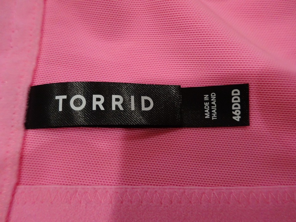 Torrid Pink Bra Unlined Full Coverage Size 46DDD | eBay