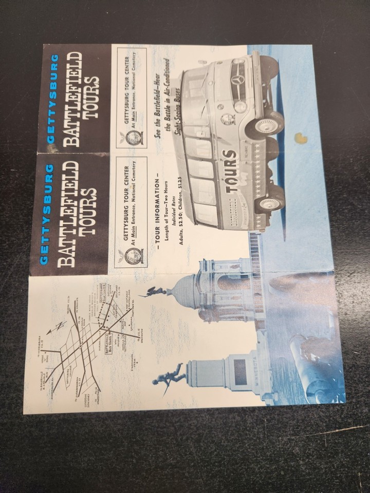 Vintage Gettysburg Battlefield Tours Travel Brochure | eBay