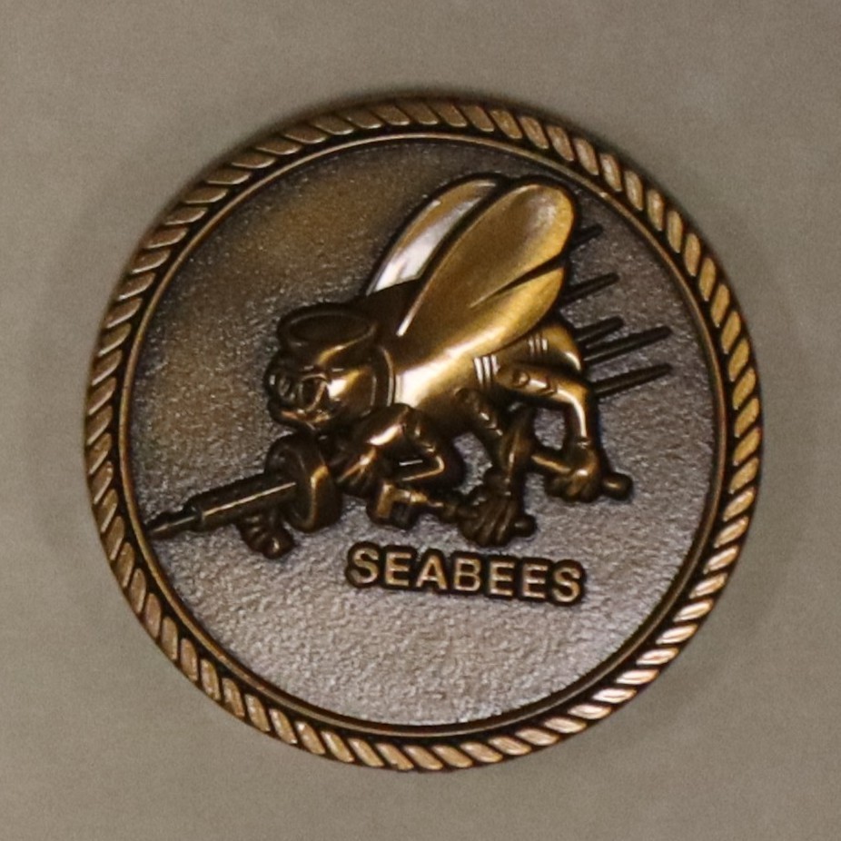 US Navy Seabee CB Utilitiesman UT Rate Navy Bronze Challenge Coin / Br ...