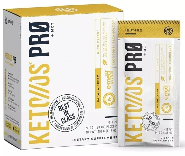 Pruvit KETO OS Pro + MCT Banana Cream 20 Pack Ketones | eBay