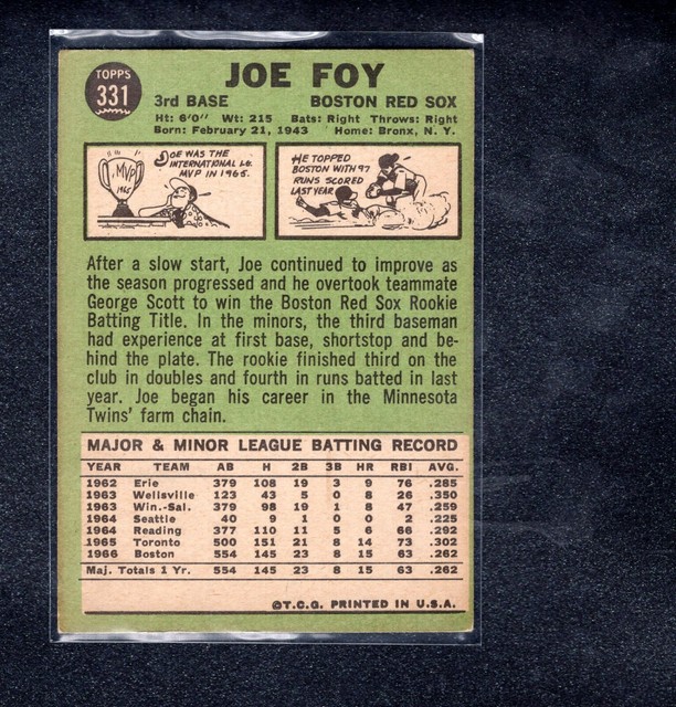 1967 Topps - #331 Joe Foy for sale online | eBay