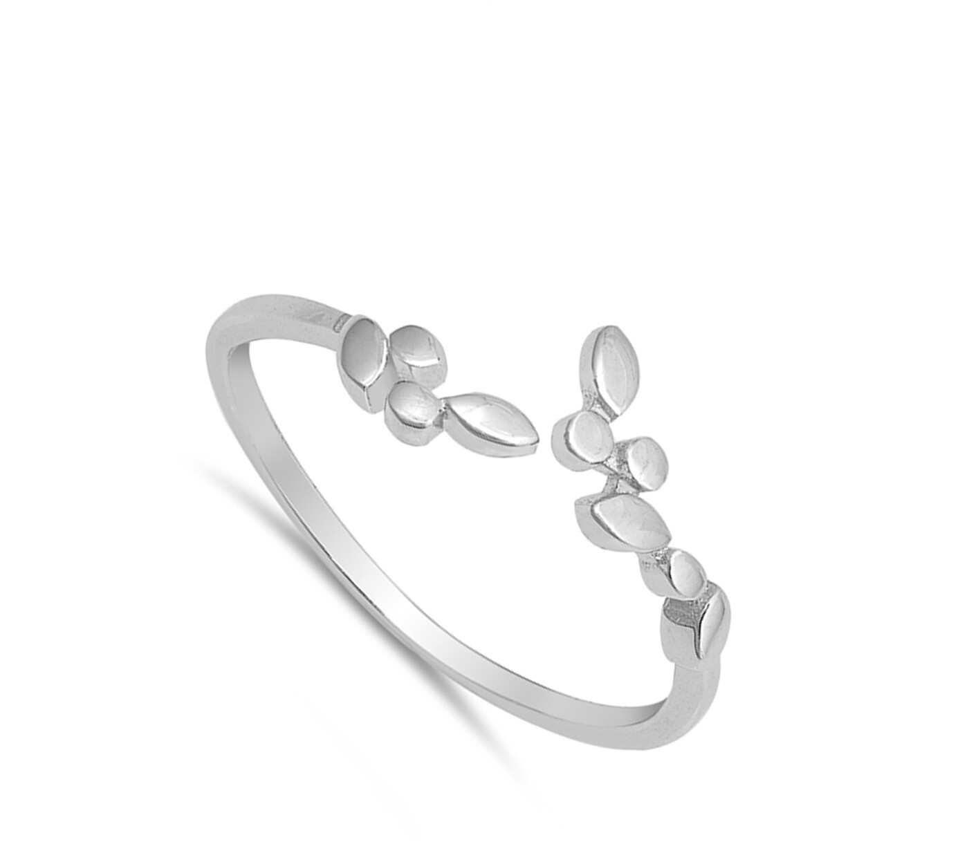 Tree Branch Little Leaves Open Vine Ring New 925 Sterling Silver Band ...