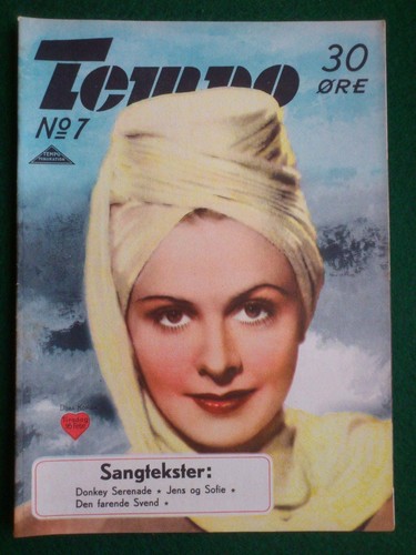 Vintage Danish Magazine"TEMPO" No 7,1943. Charlie Chan comic. Dora ...