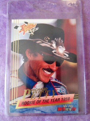 1993 WHEELS THUNDER NASCAR PROMO CARD RICHARD PETTY ROOKIE OF THE YEAR ...