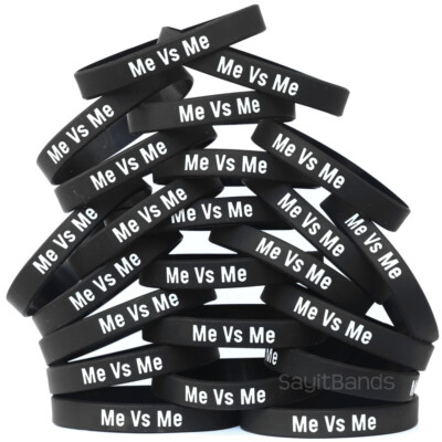 100 Me Vs Me - Wholesale Lot of Workout and Inspirational Silicone ...