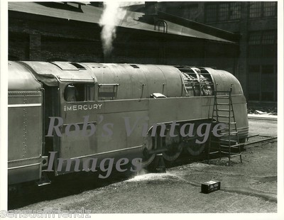 New York Central Steam Train Photo Mercury Being Serviced NYC Railroad ...