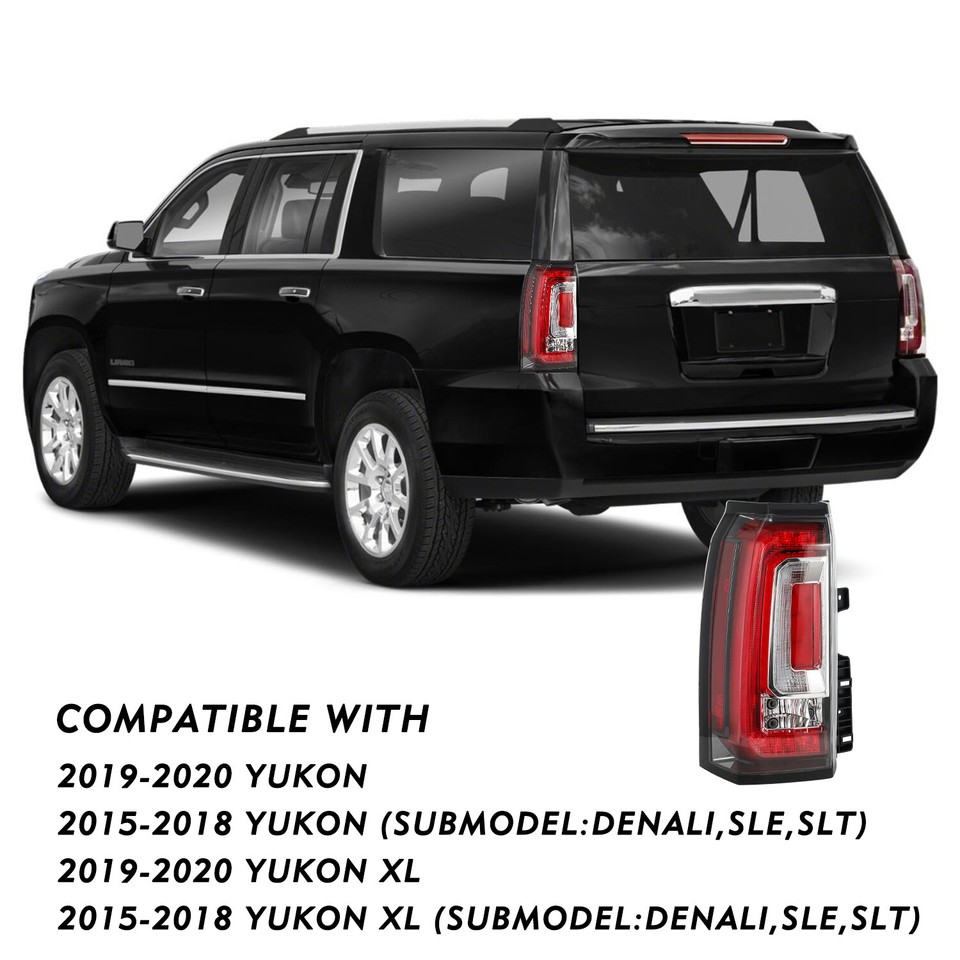 84536242 Left Side Tail Light For 2015-2020 GMC Yukon XL LED Brake Lamp ...