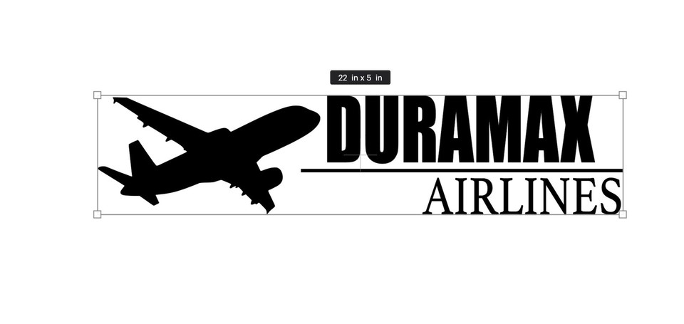 Duramax Airlines Window Decal 22” Banner 6.6L Turbo Diesel Sticker ...