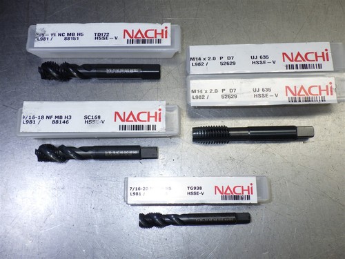 Lot of 5 NEW! Nachi HSSE-V Taps - 4 Varieties - (3) SPFL (2) SPPT | eBay