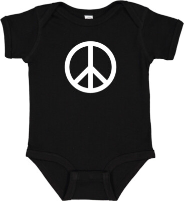 Peace Symbol Hippie 60s Baby Toddler Jumper & Infant Bodysuit Black | eBay