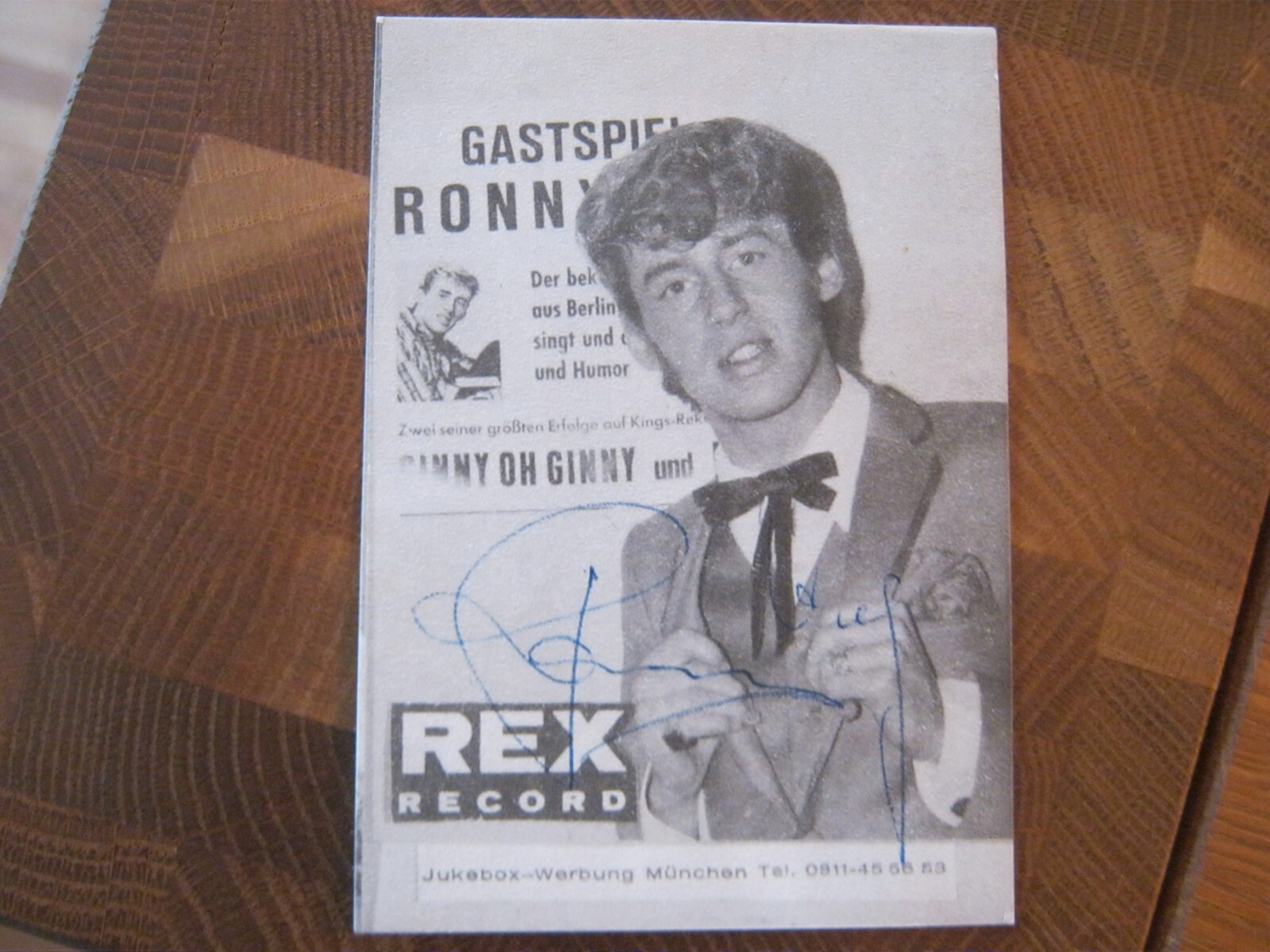 Ronny Hof-Original Autogramm REX RECORD 1965-Superrarität | eBay