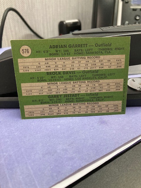 1971 Topps - 1971 Rookie Stars #576 Garry Jestadt, Adrian Garrett ...