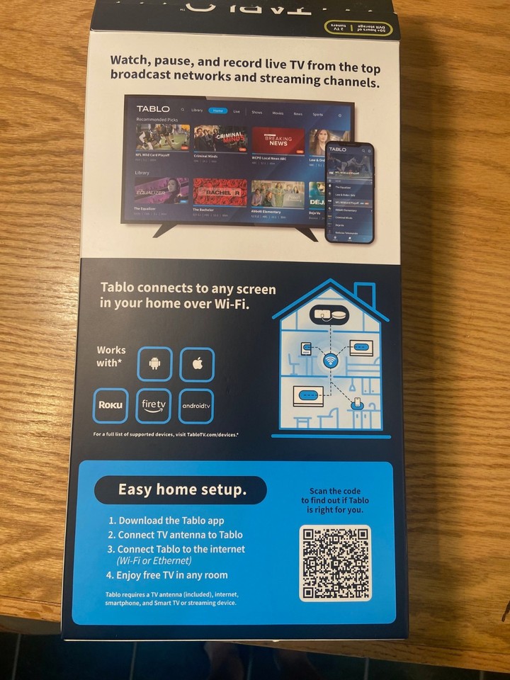 Tablo TV 2-Tuner 128GB DVR with Antenna! Watch and Record Live TV | eBay