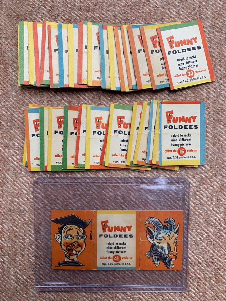 27 Different 1949-55 Topps Funny Foldees Card Lot With 41 Adolf Hitler ...