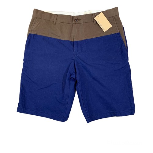 NWOT Club Monaco Board Style Shorts Flat Front Colorblock Navy Brown ...