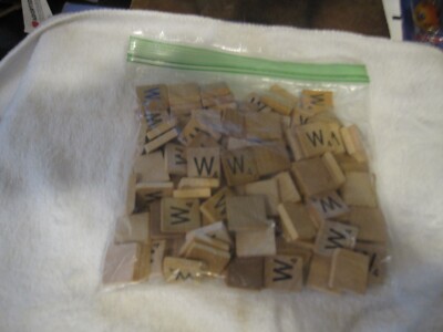 Genuine Scrabble Tiles bag of 100 Letter W | eBay