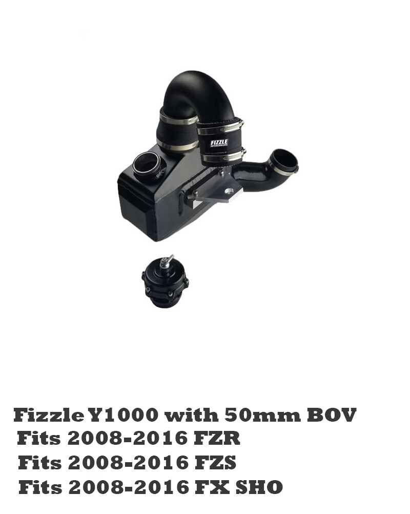 Fizzle Y1000 Intercooler Kit + 50mm BOV Yamaha FZR & FZS & FX SHO 2008 ...