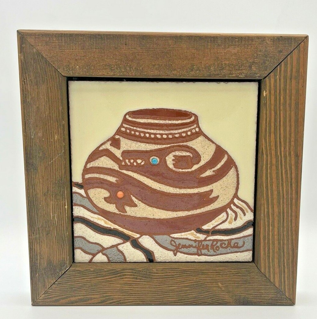 Southwest Mimbres Pot Signature Series Jennifer Roche Framed Tile Art ...