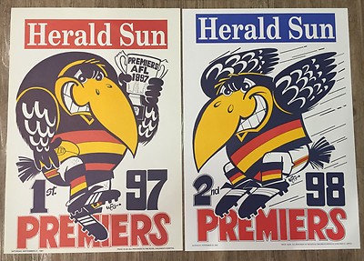 1997 and 1998 Adelaide Crows Premiers Posters 100% Original WEG | eBay ...