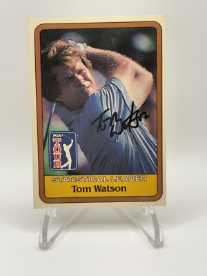 1980 Tom Watson Autographed Pga Tour Statistical Leader Card. Golf | eBay