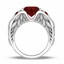 3.20CT Heart Shape Ruby Gems Birthstone CZ 935 Silver Women's ...