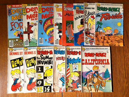 💎 Dennis the Menace Bonus Magazines #82 - 189 *13 ISSUE LOT* (Fawcett ...