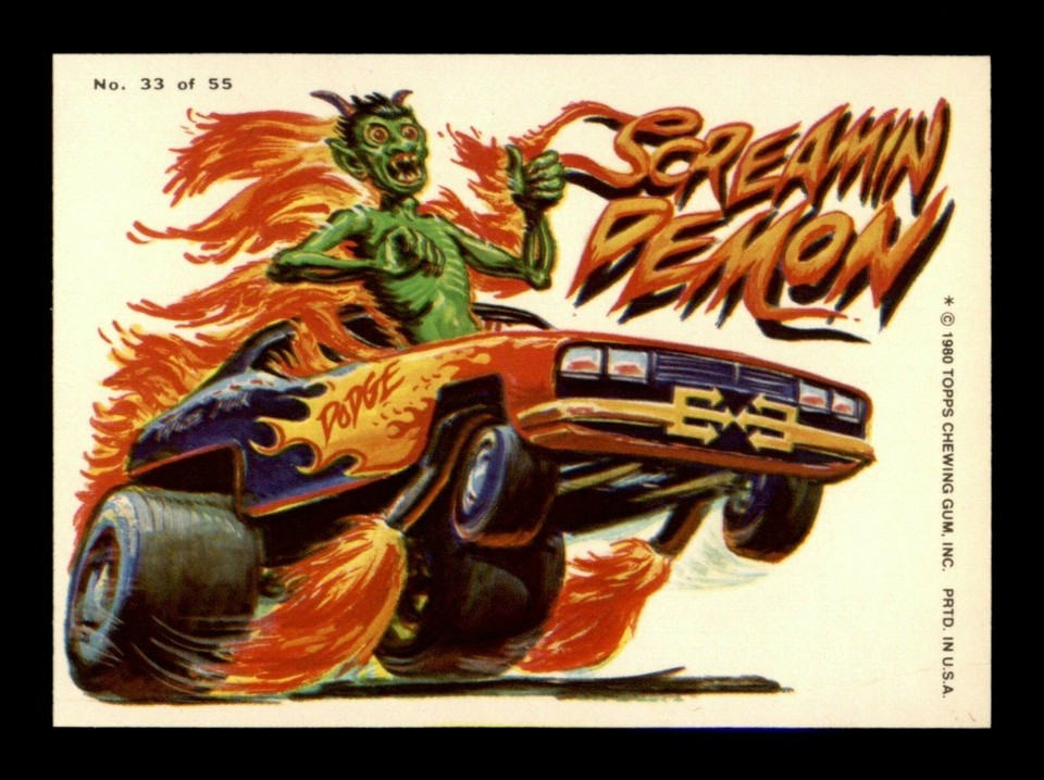 1980 TOPPS WEIRD WHEELS Stickers / SEE DROP DOWN MENU 4 STICKER U WILL ...