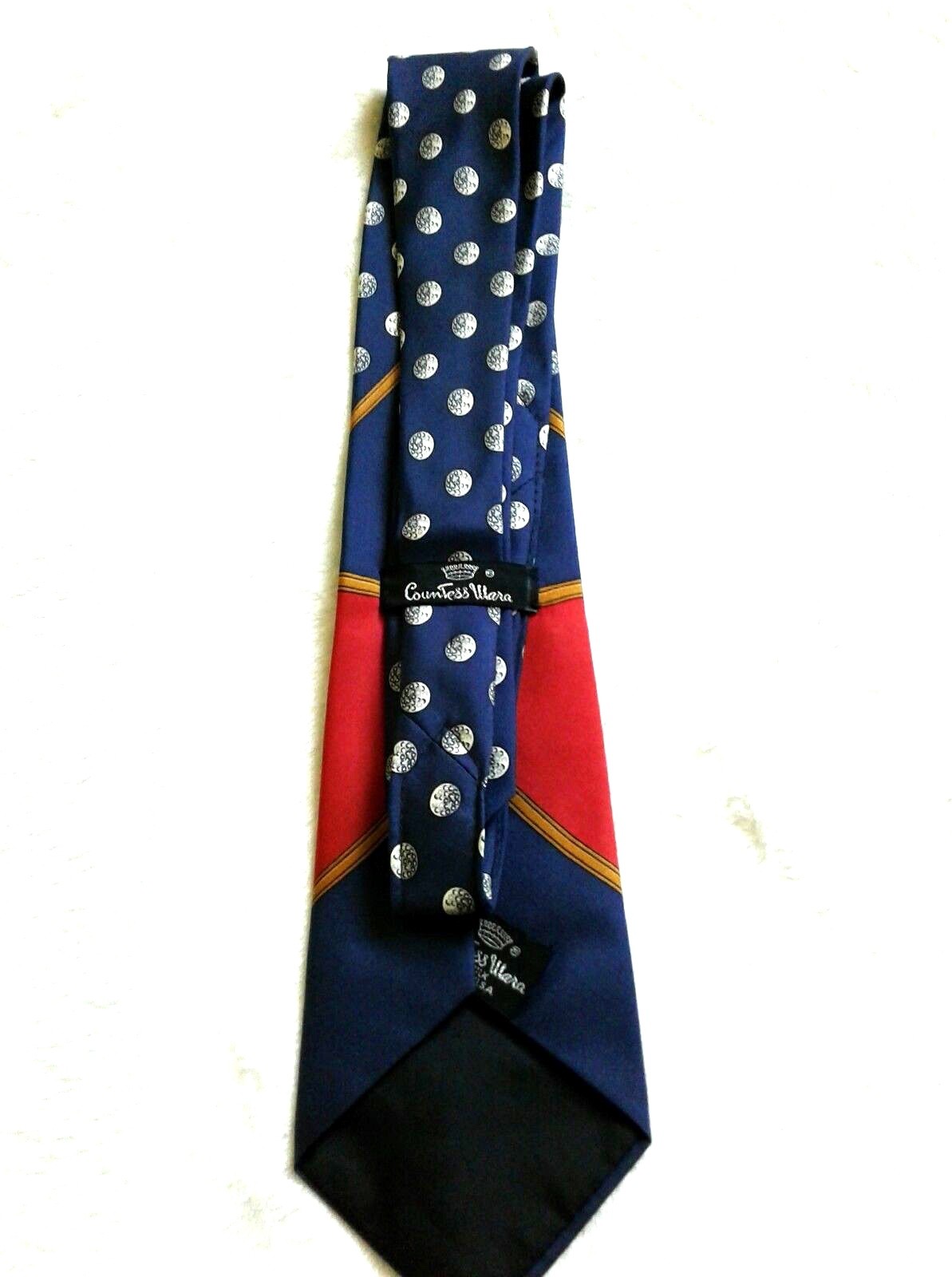 COUNTESS WARA VINTAGE US MADE GOLF CLUB Silk Tie - Gem