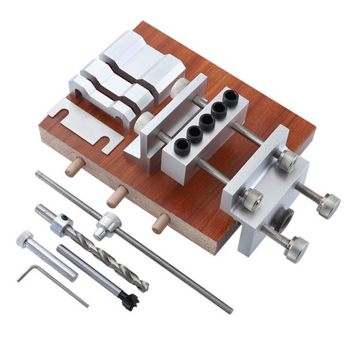 3-in-1 woodworking punch locator inch 3/8 aluminum alloy round dowel ...