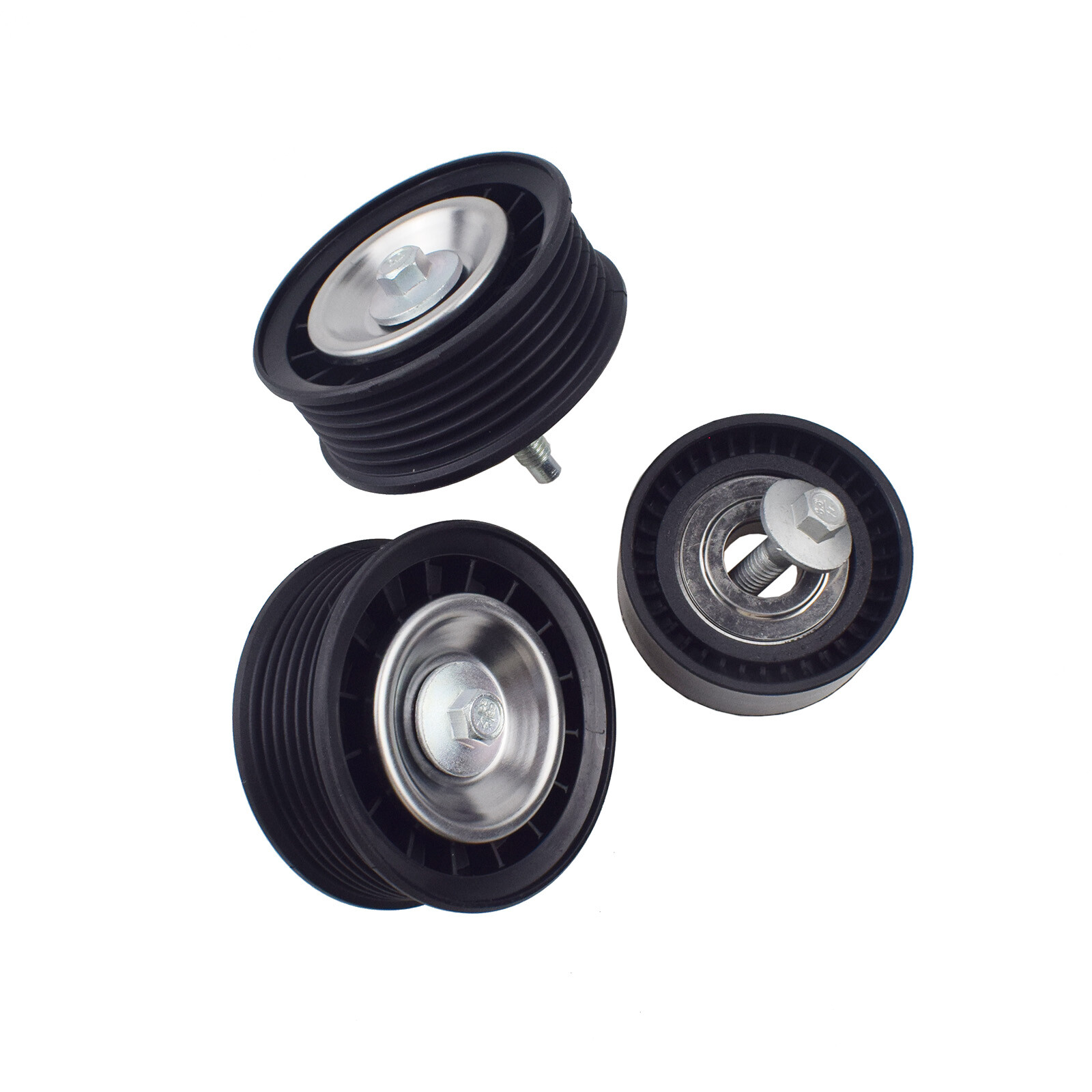 Set of 3 Drive Belt Idler Pulley Kit For Range Rover Evoque LR028878 ...