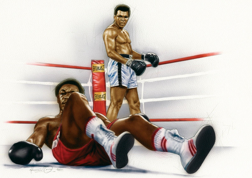 Muhammad Ali over George Foreman Artwork POSTER | eBay