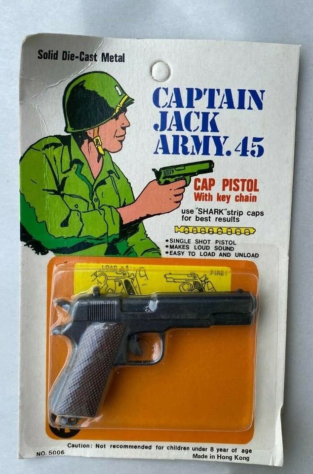 Set of 5 Miniature Die-cast Mini Metal Cap Guns 1970's Old Store Sock ...